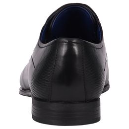 Bugatti Herren Schn&uuml;rschuh, Gr. 47, schwarz, Leder, Schuhe, Blockabsatz, Abendschuh, Businessschuh, Festtagsschuh, Logopr&auml;gung