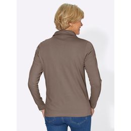 Casual Looks Damen Shirtjacke "Shirtjacke", grau, Gr. 38, unifarben, 100% Baumwolle, Shirts