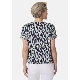 STOOKER WOMEN Damen Kurzarmshirt "STCLEA Print T-Shirt", gr&uuml;n, Gr. XL, Feinstrick, 96% Polyester, 4% Elasthan, Shirts, Regular Fit T-Shirt Spitzen-