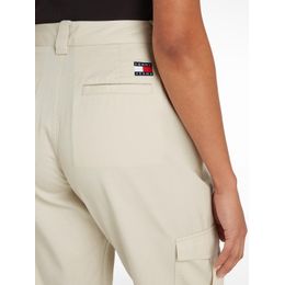 Tommy Jeans Damen Cargohose "TJW STRETCH MR CARGO PANT", beige, Gr. 33, unifarben, Web, Obermaterial: 56% Lyocell, 44% Baumwolle, Hosen, im modischem