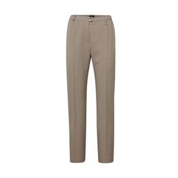 GOLDNER Damen 2-in-1-Hose "Knitterarme Hose Anna mit SilverFresh-Ausr&uuml;stung", beige, Gr. 38, Obermaterial: 100% Polyester COOLMAX PES(Coolmax).,