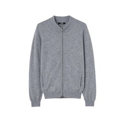 GOBI Cashmere Strickjacke 'Men's Essential Full-Zip Cashmere Cardigan' Herren Gr&ouml;&szlig;e XXL grey denim