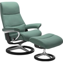 Relaxsessel stressless "View", gr&uuml;n (aqua gr&uuml;n paloma), B:78cm H:108cm T:78cm, Leder BATICK: BATICK ist ein leicht korrigiertes, durchgef&auml;rbtes und genarbtes M&ouml;belleder, bei dem die meisten Unebenheiten und Spuren in der Regel entfernt wurden.;Leder PALOMA: PALOMA ist ein durchgef&auml;rbtes Semianilin-M&ouml;belleder mit nat&uuml;rlicher Narbung.;ROHLEDER Stoff Q2 FARON: Ein fester zuverl&auml;ssiger Boucl&eacute; mit eine