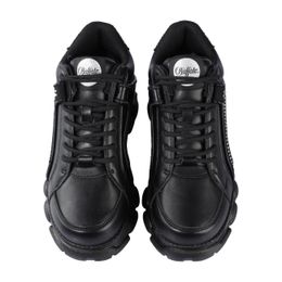 Trainingsschuh Buffalo "Buffalo Cld Corin - Vegannappa", Damen, Gr. 36, schwarz, Kunstfaser, unifarben, Schuhe
