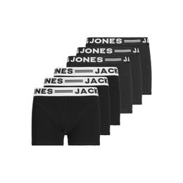 Jack & Jones JACK & JONES Jungen Boxershorts "Boxershort SENSE TRUNKS 6 PACK JNR NOOS 6er Pack", Gr. 164, bunt, Obermaterial: 95% Baumwolle CO. 5% Elasthan EL.,