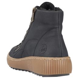 Rieker Damen Winterboots, Gr. 38, schwarz, Lederimitat, Schuhe, mit herausnehmbarer Textileinlage