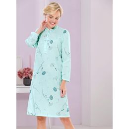 w&auml;schepur W&Auml;SCHEPUR Damen Nachthemd "Nachthemd", Gr. 48, gr&uuml;n, 100% Baumwolle, bedruckt, gebl&uuml;mt, gemustert, mehrfarbig, Kleider