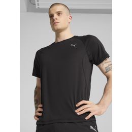 Puma Herren Laufshirt "M RUN VELOCITY TEE POLY", schwarz, Gr. M, unifarben, Web, Obermaterial: 100% Polyester, Shirts, ergonomische Schnittf&uuml;hrung,