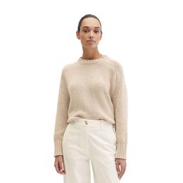 Marc O'Polo Strickpullover MARC O'POLO "aus hochwertigem Baumwoll-Mix", Damen, Gr. XXL, linen beige, Obermaterial: 94% Baumwolle, 6% Polyamid, unifarben, Rundhals, Pullover Strickpullover