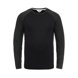 !Solid Rundhalsshirt SOLID "Rundhalsshirt SDBastien", Herren, Gr. XL, schwarz, Obermaterial: 60% Baumwolle CO. 40% Polyester PES., Shirts Rundhalsshirt