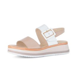 Gabor Damen Plateausandaletten "Plateau Sandale", Gr. 42,5, beige, Schuhe