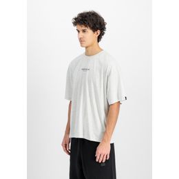 T-Shirt Alpha Industries "Studio Edition Backprint T-Shirt", Herren, Gr. L, pastel grau melange, Obermaterial: 100% Baumwolle, Shirts T-Shirt