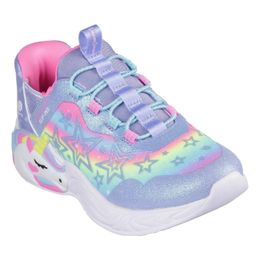 Skechers M&auml;dchen Slip-On Sneaker "UNICORN DREAMS LIGHTS", Gr. 28, bunt, Synthetik, Textil, Glitzer, kontrastfarbene Details, Schuhe,