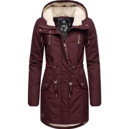 Ragwear Damen Wintermantel "Elsie", rot, Gr. S, Au&szlig;enmaterial: 65% Polyester, 35% Baumwolle. Innenfutter: 100% Polyester. Wattierung: 100% Polyester,