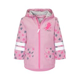 Playshoes Funktionsjacke 'KATZE' M&auml;dchen Gr&ouml;&szlig;e 98 grau / pink / rosa