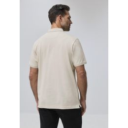 Street One MEN Herren Poloshirt, beige, Gr. XL, unifarben, Web, 95% Baumwolle, 5% Elasthan, Shirts, aus Baumwolle mit Stretchante