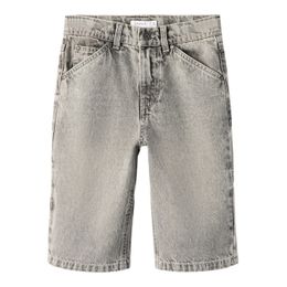 Jeansbermudas name it "NKMRYAN BERMUDA 3800-IM NOOS", Jungen, Gr. 146, N-Gr, grau denim, Denim/Jeans, Obermaterial: 100% Baumwolle, relaxed fit kurz, Jeans, Baumwolle, Skater Fit