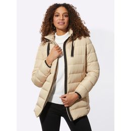 Casual Looks Damen Steppjacke, beige, Gr. 46, unifarben, 100% Polyester, Jacken