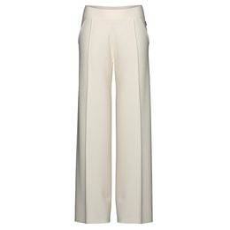 TRIGEMA Damen Jerseyhose "TRIGEMA Freizeithose mit weitem Bein und hohem Bund"natur, Basic, Gr. XS, Sweatware, 70% Baumwolle, 30% Polyester, Hosen
