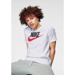 Nike Sportswear Herren T-Shirt "M NSW TEE ICON FUTURA", wei&szlig;, Gr. M, Jersey, Obermaterial: 100% Baumwolle, Shirts, mit klassischem Logodruck auf der
