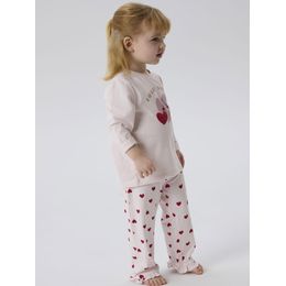 name it M&auml;dchen Schlafanzug "NMFRAGNA NIGHT SET BOX", Gr. 116, rosa, Jersey, Obermaterial: 95% Baumwolle, 5% Elasthan, bedruckt, Homewear-Sets