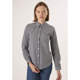 FELIX HARDY Damen Hemdbluse "Kariertes Langarmhemd", schwarz-wei&szlig;, Gr. M, 100% Baumwolle, Blusen