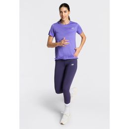 New Balance Damen Lauftights "Sleek High Rise Legging 25"", blau, Gr. XL, Obermaterial: 71% Polyester, 29% Elasthan, Hosen, f&uuml;r Laufen, mit hohem Bund