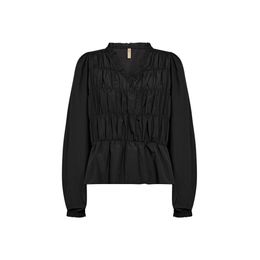 Blusentop soyaconcept "Soya Concept Shirt SC-NETTI 92", Damen, Gr. L, 9999 schwarz, Obermaterial: 53% Polyester, 47% Baumwolle, Blusen Blusentop