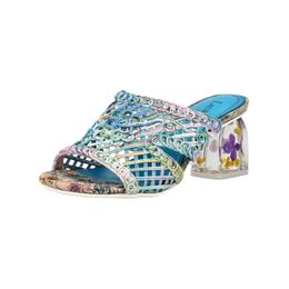 Pantolette Laura Vita "Laura Vita Pantoletten Textil", Damen, Gr. 39, blau, Textil, Schuhe Pantolette