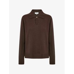 Strickpullover Levete Room "Levete Room Sweater LR-ELOISE 13", Damen, Gr. L, l9876, hazelnut meliert, Obermaterial: 100% Kaschmir, Pullover Strickpullover