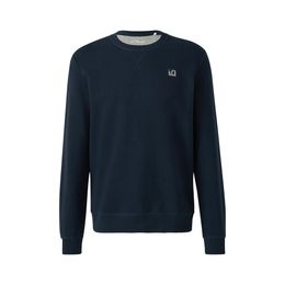s.Oliver Herren Sweatshirt, blau, Gr. S, unifarben, Sweatware, Obermaterial: 70% Baumwolle, 30% Polyester, Sweatshirts, mit Logo Stickerei