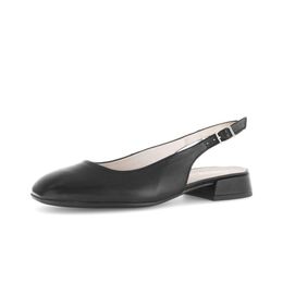 Slingpumps Gabor "Slingpumps", Damen, Gr. 35,5, schwarz, Schuhe Slingpumps