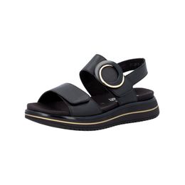 Remonte Damen Riemchensandale "Remonte Sandalen Glattleder", Gr. 37schwarz, Glattleder, Schuhe