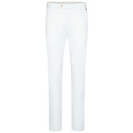 MEYER Herren Chinos "Roma", wei&szlig;, Gr. 48, unifarben, 98% Baumwolle, 2% Elasthan, Hosen, mit Stretch-Dehnbund
