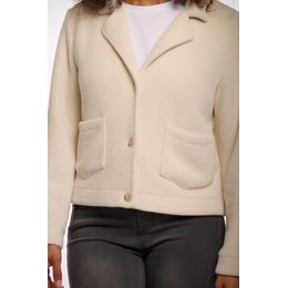 Rino & Pelle RINO & PELLE Damen Cardigan "BOBIEN"birch, Gr. 48, unifarben, Web, Obermaterial: 52% Polyester, 48% Nylon, Strickjacken, mit Reverskragen und