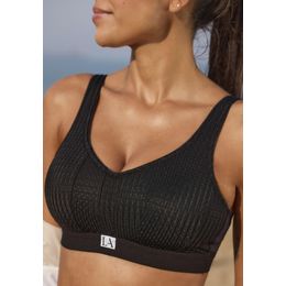 active by Lascana LASCANA ACTIVE Damen Sport-BH, Gr. 70, schwarz, Netz, Obermaterial: 74% Polyamid, 14% Elasthan, 12% Polyester (COOLMAX), BHs, f&uuml;r Sportarten mit
