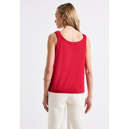 Street One Damen Tr&auml;gertop, rot, Gr. 44, unifarben, Stoff, 95% Viskose, 5% Elasthan, Tops, aus elastischem Materialmix