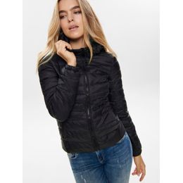 Only Damen Steppjacke "ONLTAHOE HOOD JACKET OTW NOOS", schwarz, Gr. M, unifarben, Steppware, Obermaterial: 100% Nylon, Jacken
