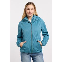 Outdoorjacke Ragwear "DIZZIE", Gr. L, ocean gr&uuml;n, Web, Obermaterial: 100% Polyester, unifarben, normal, Jacken Outdoorjacke, Wasserabweisend mit Kordelzug am Saum und Rei&szlig;verschlusstaschen