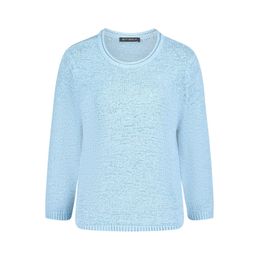 Betty Barclay Damen Strickpullover "Damen mit 3/4 Arm", blau, Basic, Gr. 38, Strick, Obermaterial: 65% Polyacryl, 35% Polyamid, Pullover