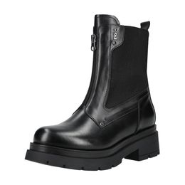 Stiefelette Nero Giardini "Nero Giardini Stiefelette Leder/Textil", Damen, Gr. 39, schwarz, Leder, Textil, Schuhe Stiefelette