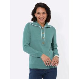 Casual Looks Damen Troyer "Pullover", gr&uuml;n, Gr. 36, unifarben, 100% Polyester, Pullover