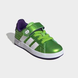 Klettschuh adidas Sportswear "ADIDAS MARVEL AVENGERS GRAND COURT KIDS", Kinder, Gr. 36, semi solar gr&uuml;n, ftwr wei&szlig;, collegiate lila, Synthetik, Schuhe Klettschuh, f&uuml;r Kinder & Jugendliche
