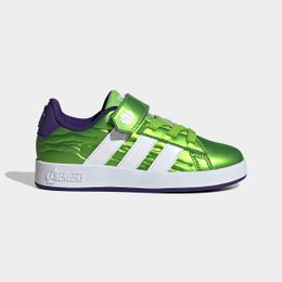 Kinder Klettschuh "ADIDAS MARVEL AVENGERS GRAND COURT KIDS", adidas Sportswear, Gr. 38semi solar gr&uuml;n, ftwr wei&szlig;, collegiate lila, Synthetik, Schuhe,