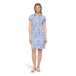Cartoon Damen Druckkleid "Damen mit &uuml;berschnittenen &Auml;rmeln", blau, Gr. 40, Obermaterial: 98% Polyester, 2% Elasthan, Kleider