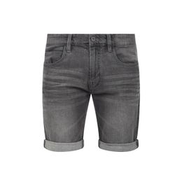 Jeansshorts INDICODE "Jeansshorts IDQuentin", Herren, Gr. S, N-Gr, grau (light grau), Web, Obermaterial: 98% Baumwolle CO. 2% Elasthan EL., unifarben, Basic, regular fit kurz, Jeans Jeansshorts