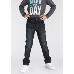 Arizona Jungen Stretch-Jeans "Basic-Jeans f&uuml;r Jungen", blau, Gr. 176, Denim/Jeans, Obermaterial: 98% Baumwolle, 2% Elasthan, Jeans, gerade Beinform,