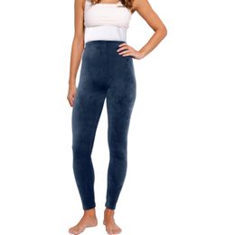 Damen Leggings in Nicki-Qualit&auml;t rauchblau, Gr&ouml;&szlig;e 38
