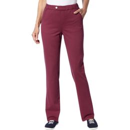 Damen Schlupfjeans mit 2 Taschen vorne bordeaux, Gr&ouml;&szlig;e 38