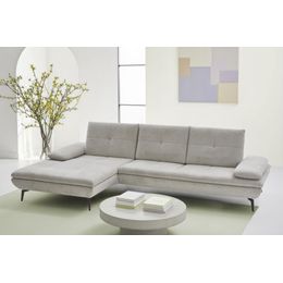 Ecksofa DIE PLANBAR "MP-IN23002 L-Form", beige (cyber ecru), B:322cm H:93cm T:188cm, 100% Recyceltes Polyester, Sofas, Ecksofa, wahlweise mit Armteil- und Sitztiefenverstellung
